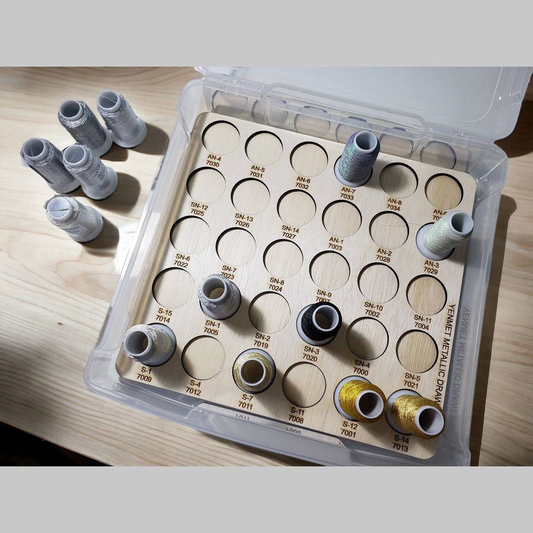 Yenmet Metallic Embroidery Thread Storage Trays | Thread Spool ...