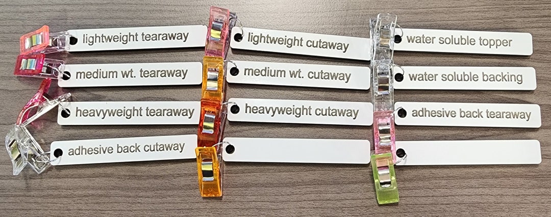 Stabilizer Tags | Label | Organizers | Sewing | Embroidery | Dry Erase ...