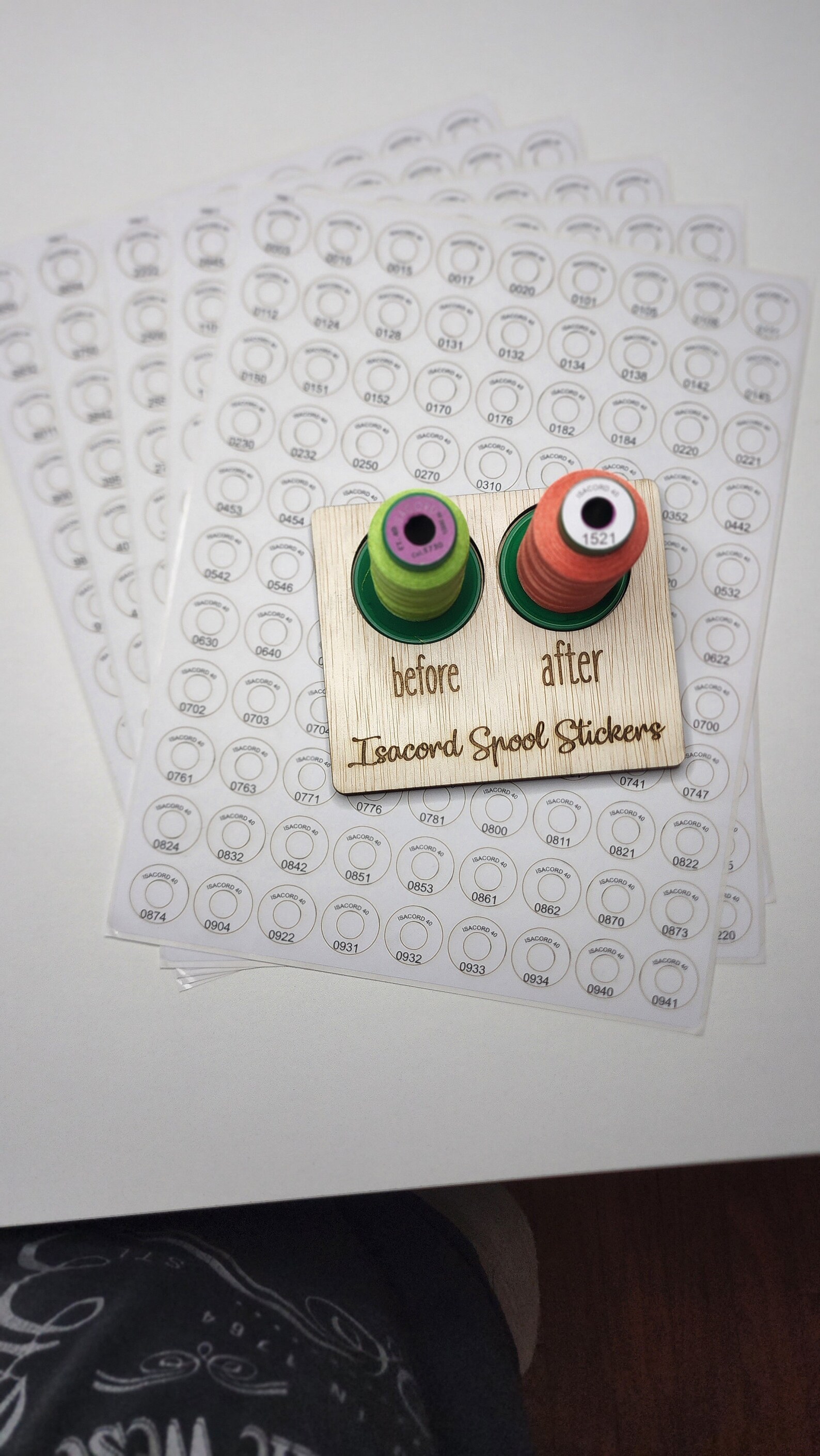 Isacord Spool Stickers Embroidery Thread Sticker Sewing - Etsy