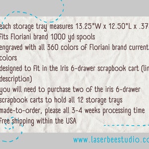 Floriani Embroidery Thread Storage Trays Thread Spool Organizers ...