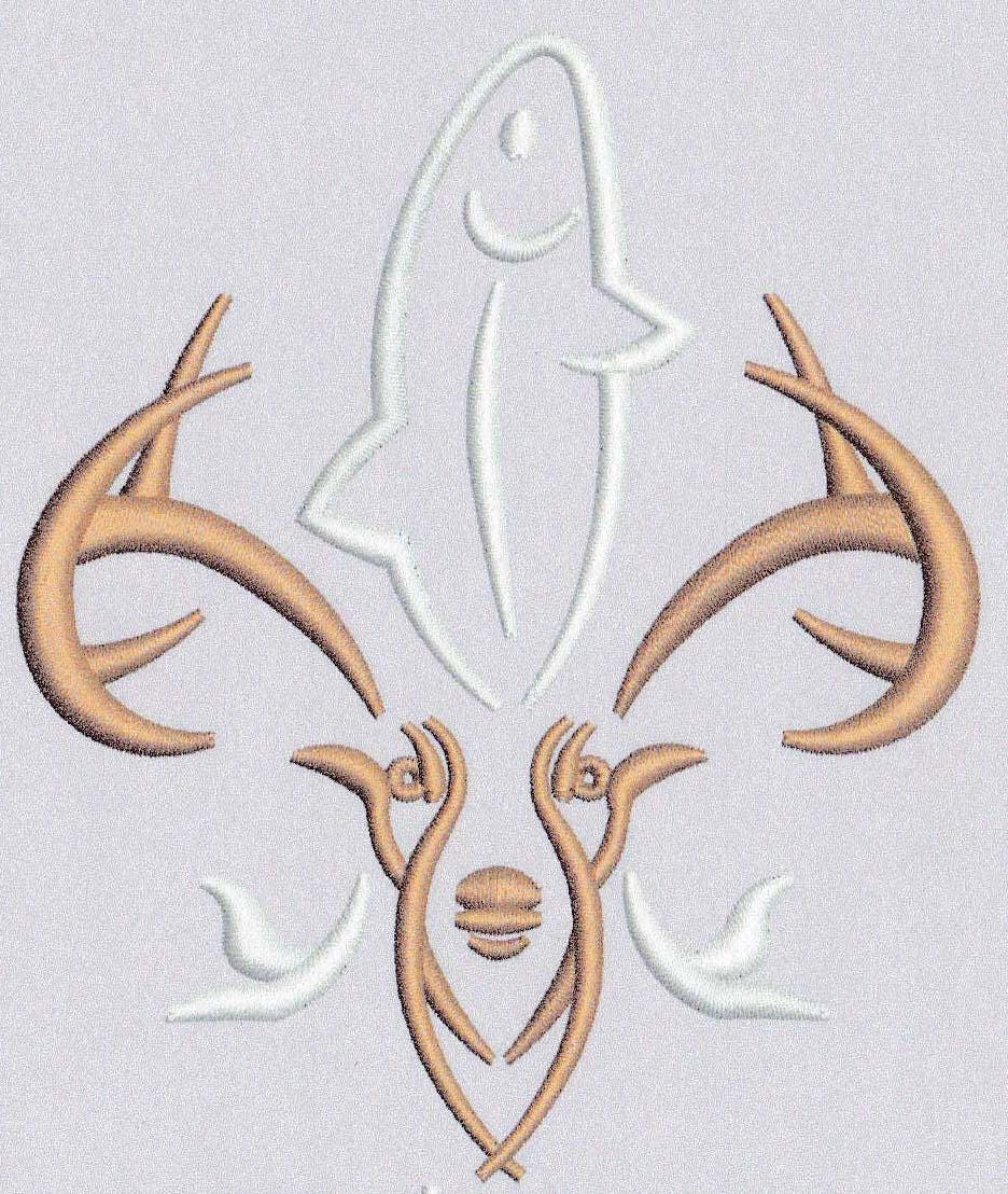 Deer Fish Fleur De Lis - Etsy