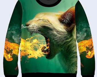 Cat sweatshirt | Etsy