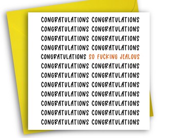 Rude Congrats Card | Etsy