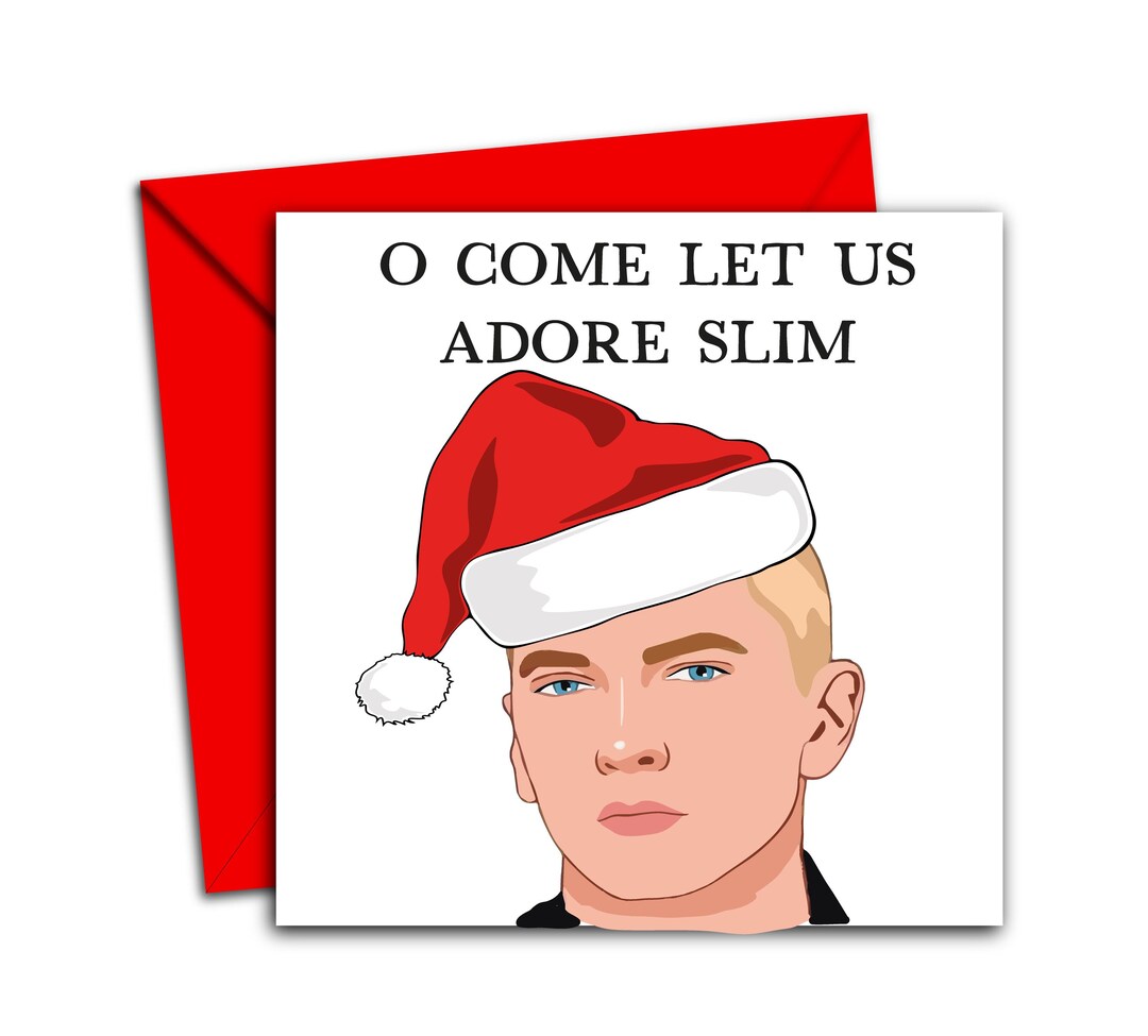 Funny Christmas Card Eminem Christmas Card - Etsy