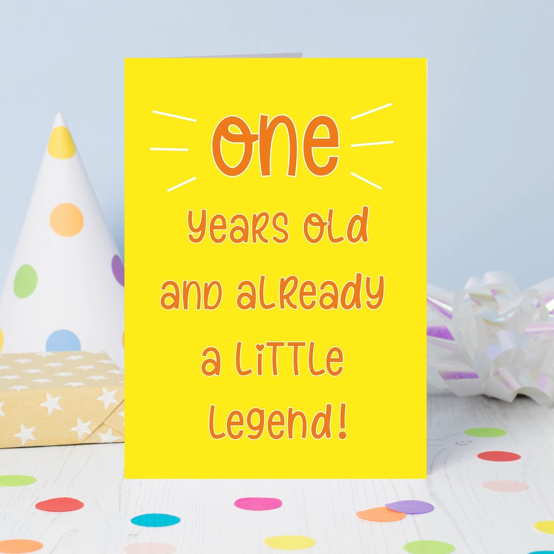 Funny 1st Birthday Card First Birthday Funny Kids Card - Etsy