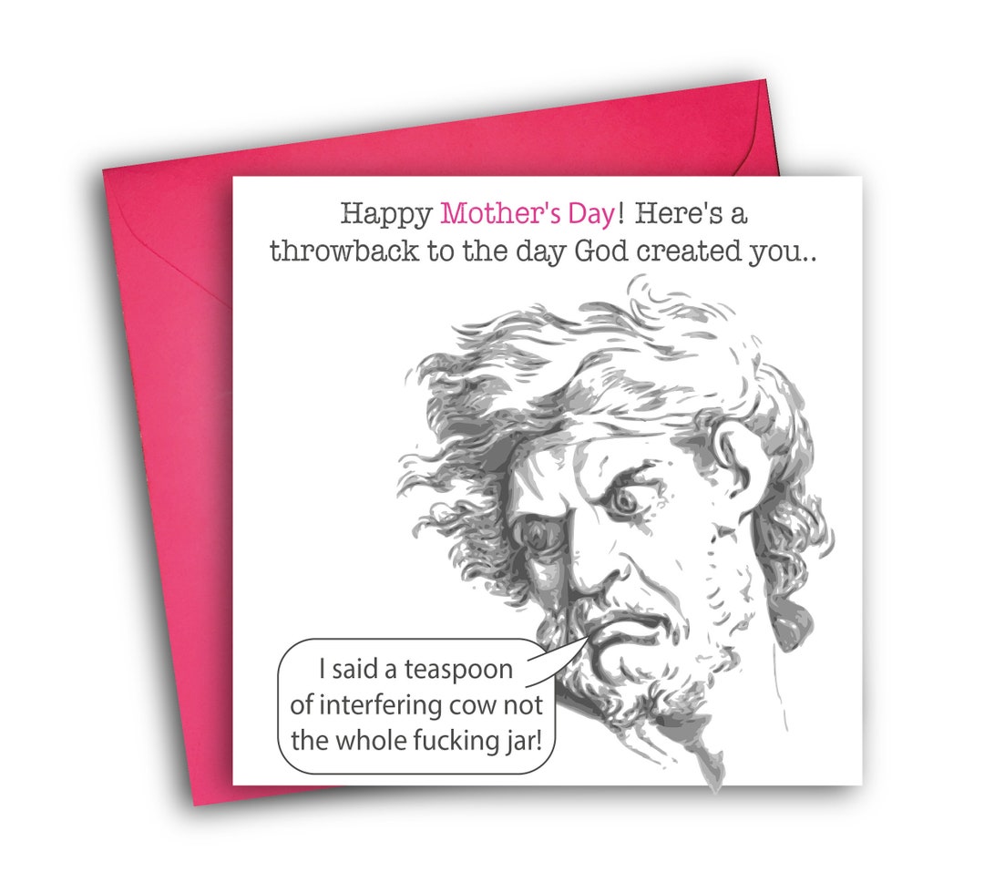Rude Mother's Day Card Interfering Cow Funny Card for Mum - Etsy UK