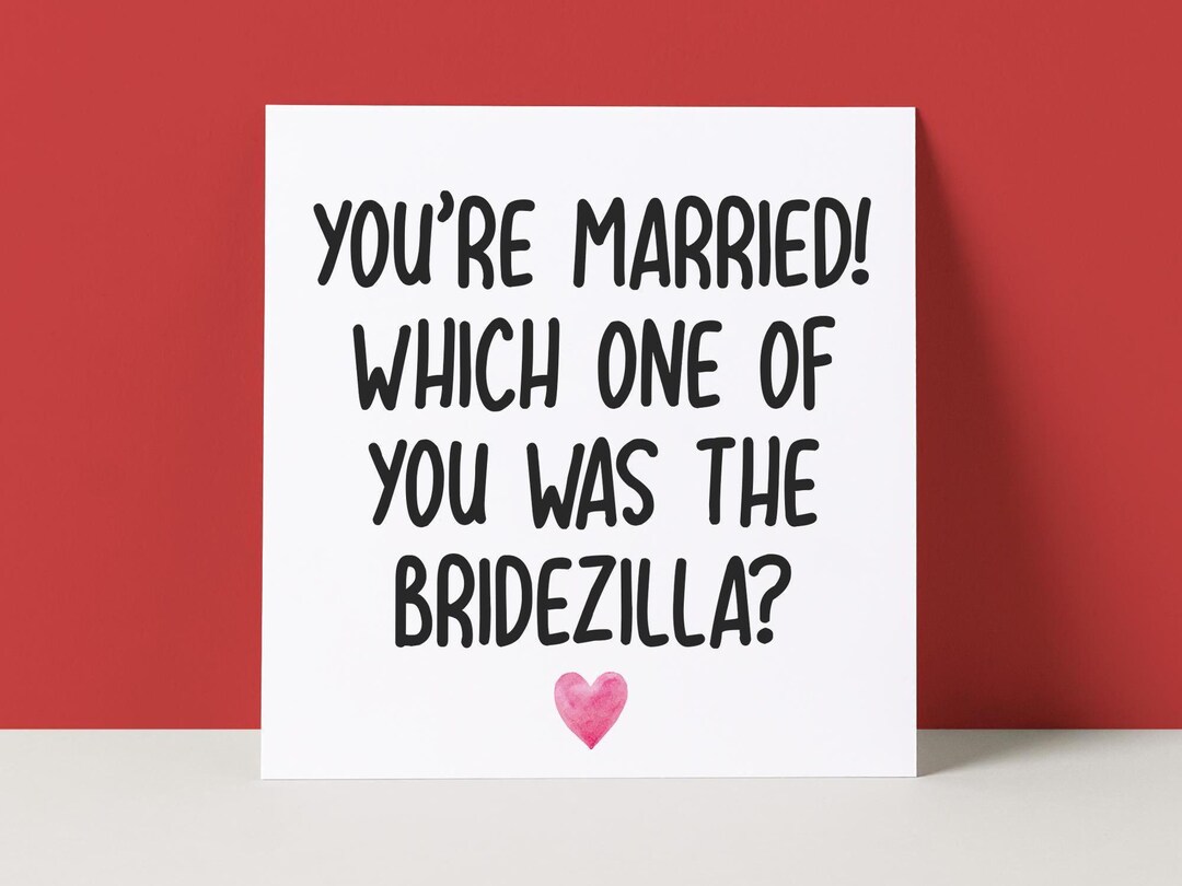 Funny Bridezilla Wedding Card: LGBTQ Celebration - Etsy