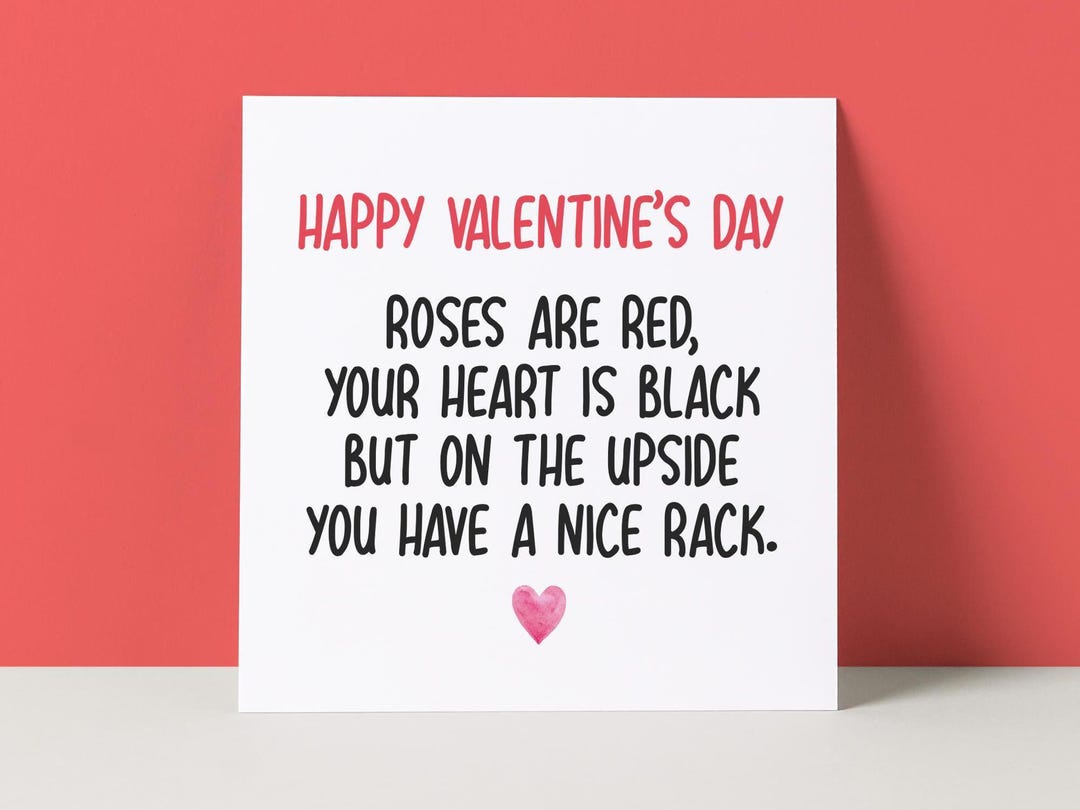 Funny Valentine's Day Card: Rude Love Poem - Etsy