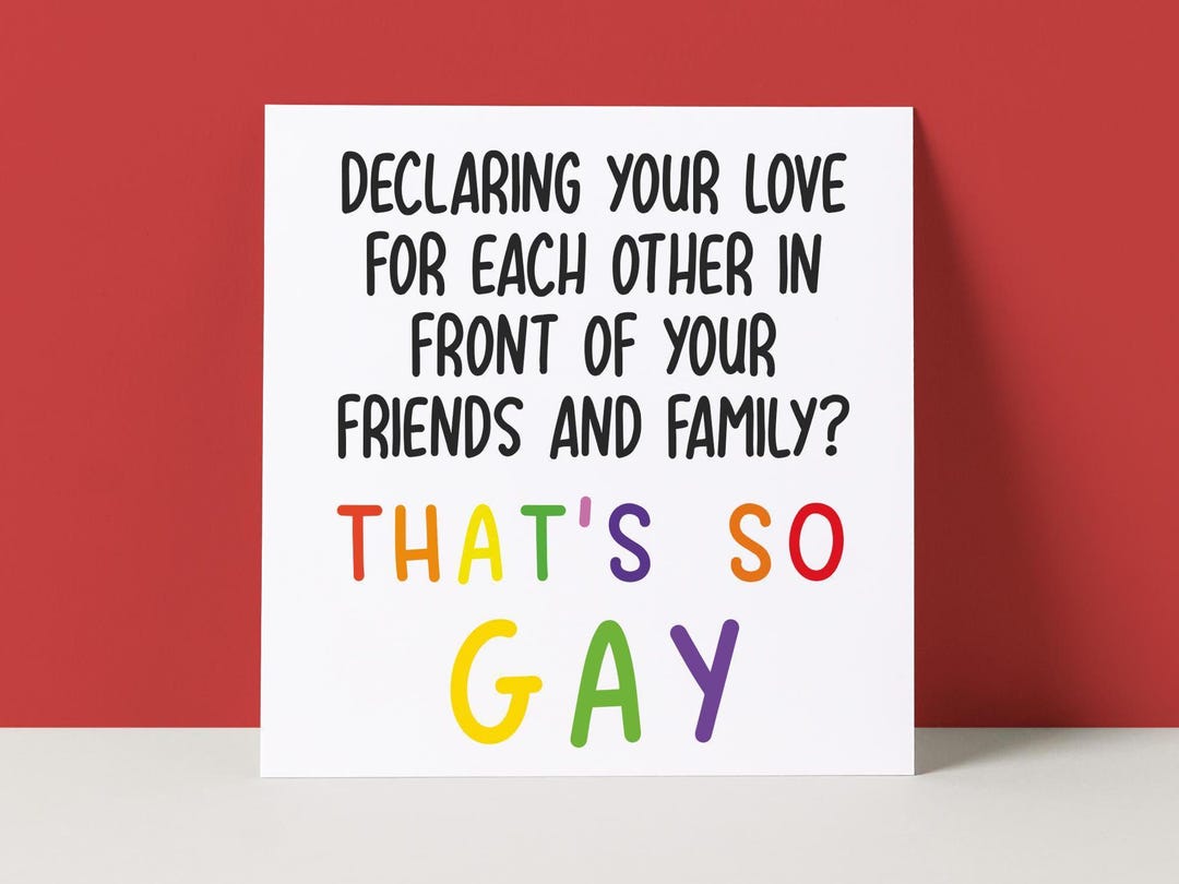 Funny LGBTQ Wedding Card | Queer Wedding | LGBTQ Card - Etsy