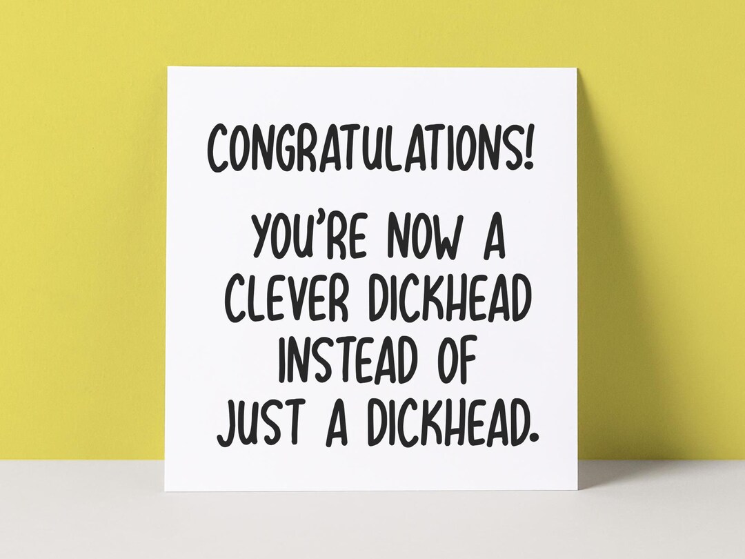Funny Congratulation Card | Graduation Card | Rude Congrats Card - Etsy