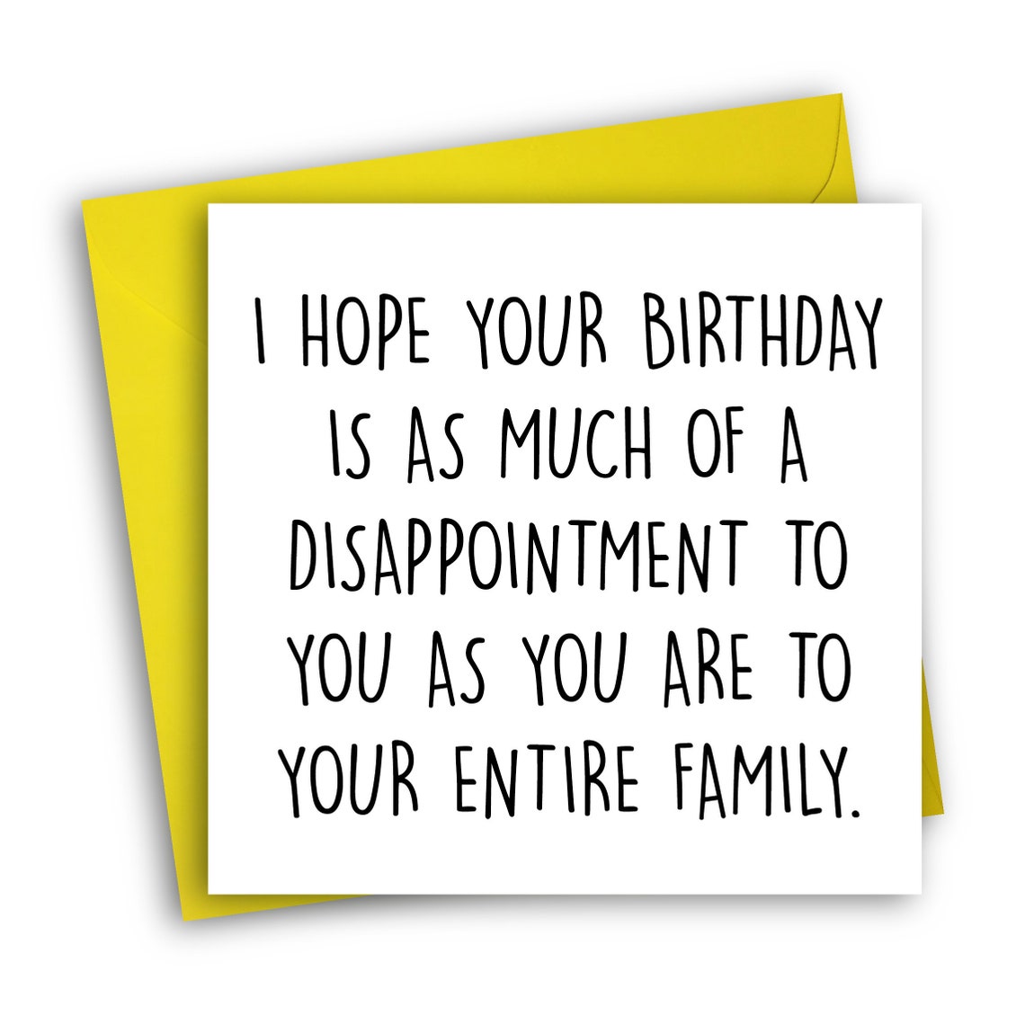 Funny Birthday Card Disappointment Birthday - Etsy