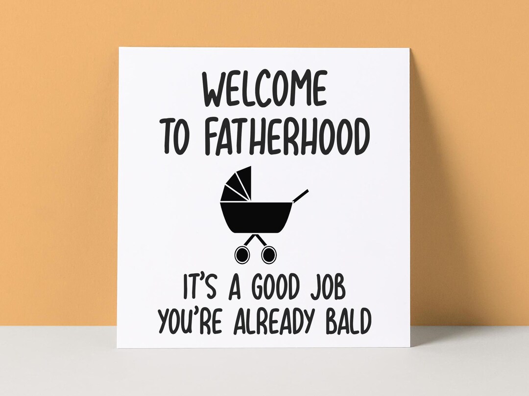 New Baby Card | Welcome to Fatherhood | Funny Card for Dad - Etsy 日本
