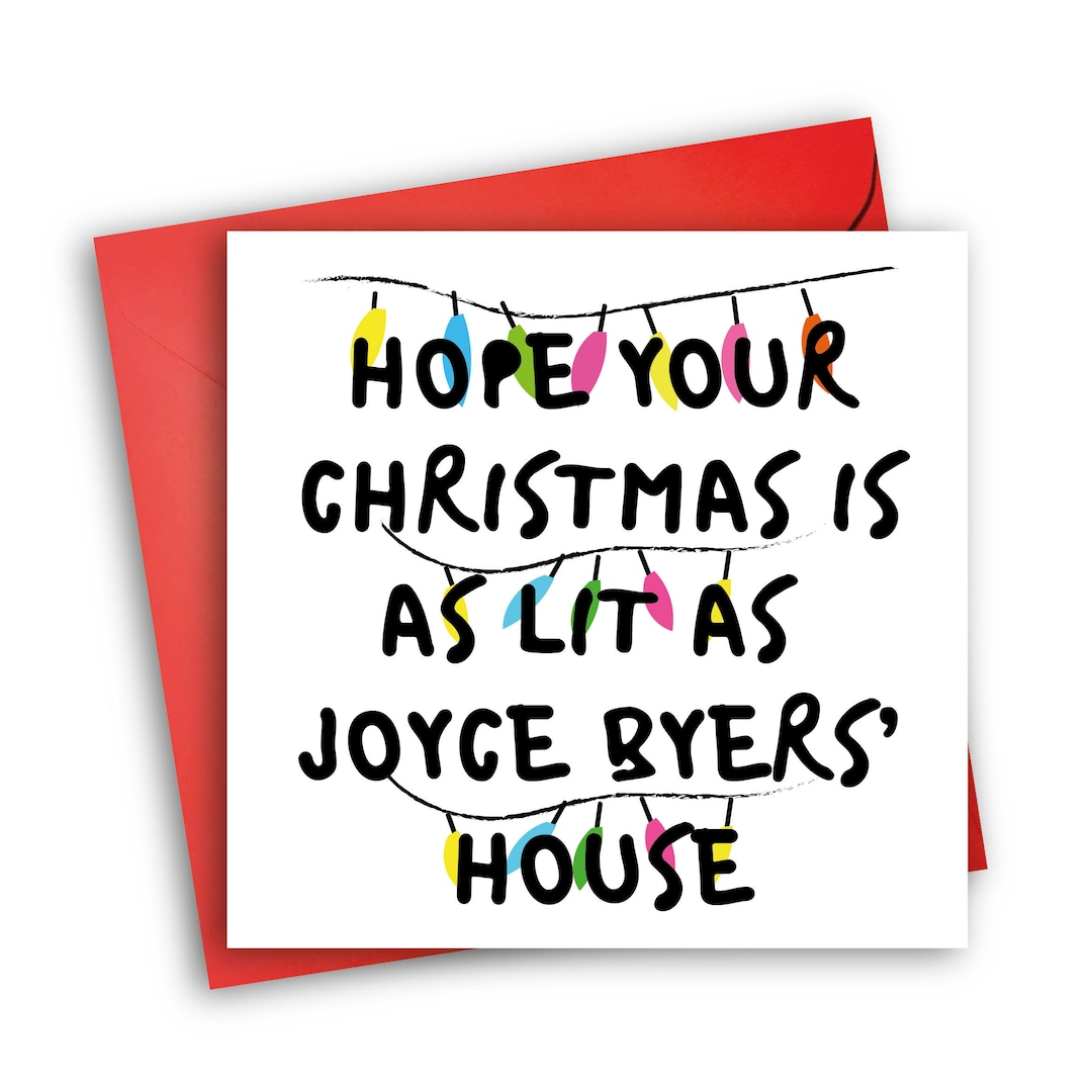 Stranger Things Christmas Card Joyce Byers Lit Christmas - Etsy