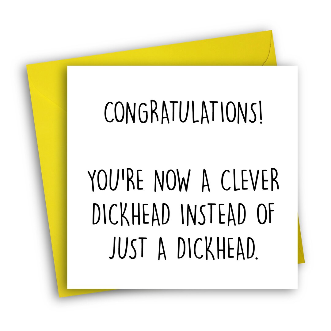 Funny Congratulation Card Graduation Card Rude Congrats Card - Etsy