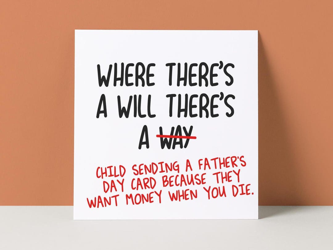 Funny Inheritance Father's Day Card: Humorous Greeting - Etsy