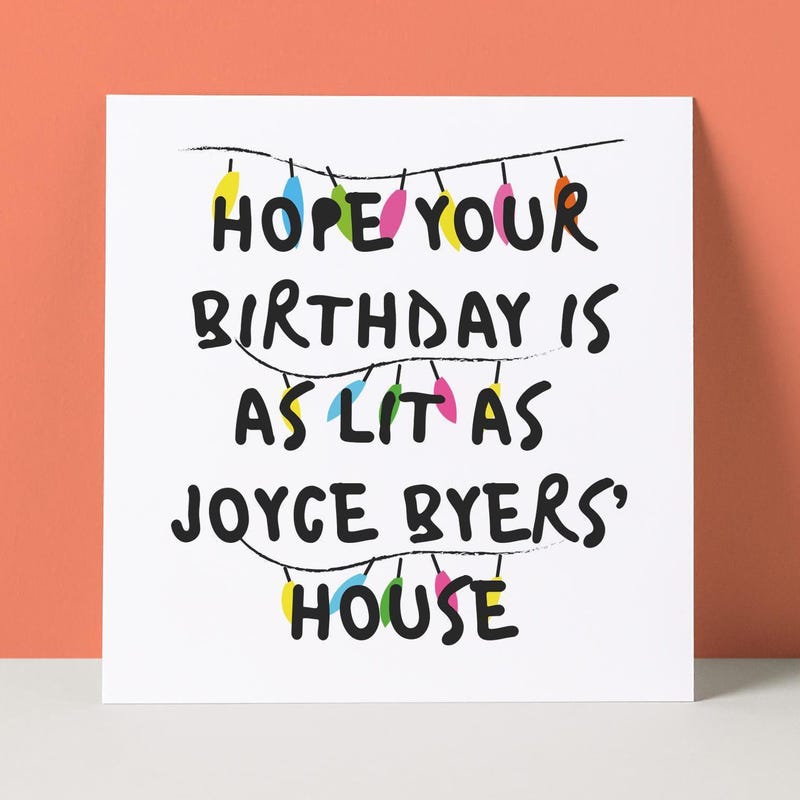 Strangers Things Birthday Card - Etsy UK
