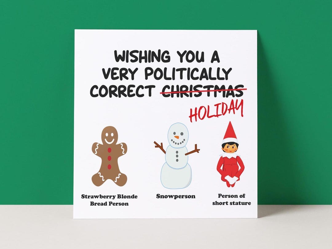 Funny Politically Correct Christmas Holiday Card - Etsy