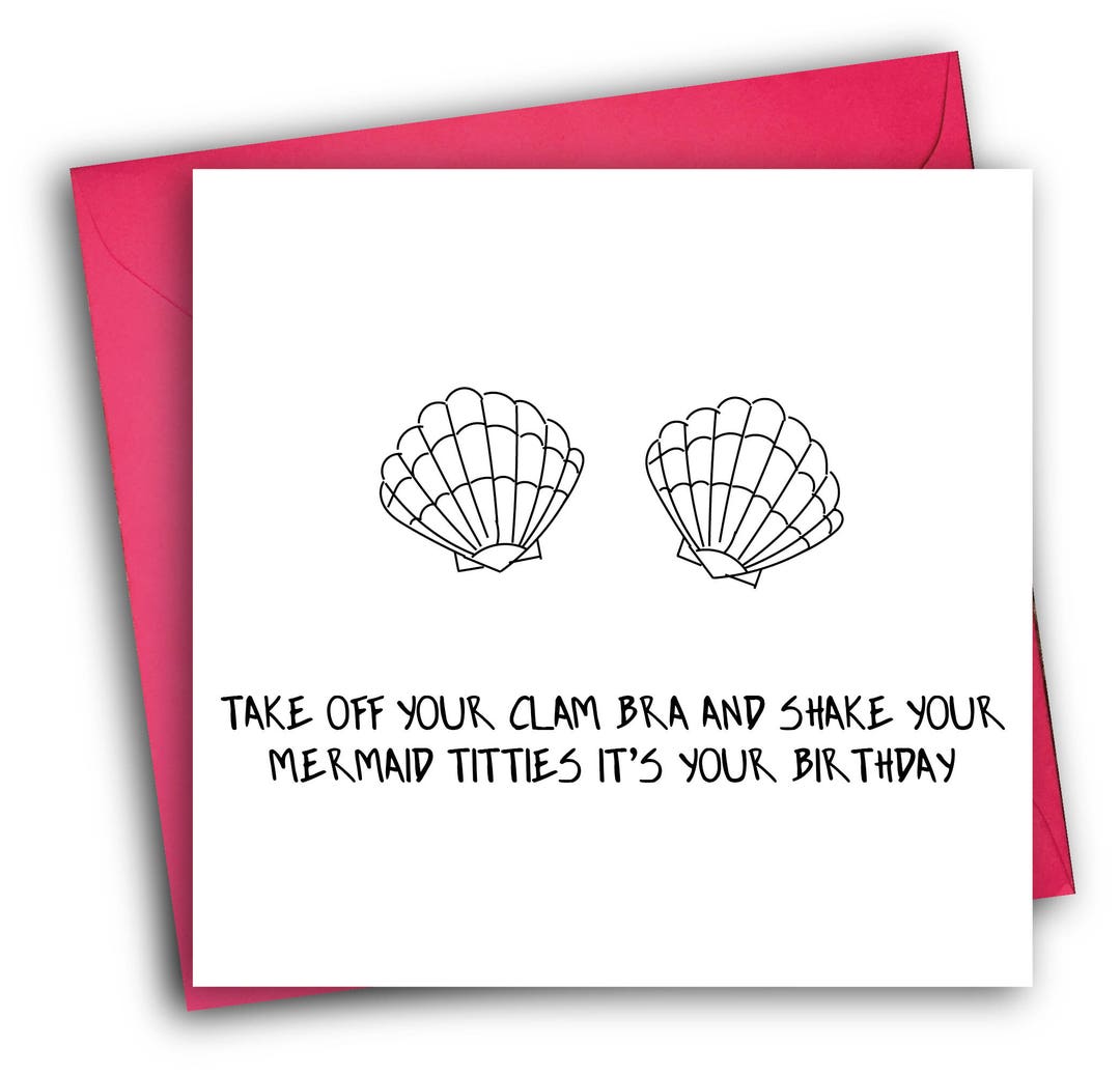 Mermaid Birthday Card/ Funny Greetings Card - Etsy
