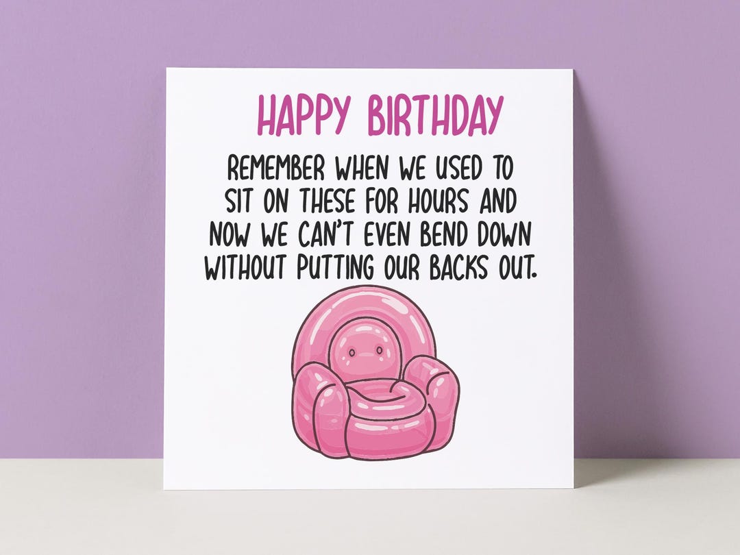 Bubble Chair Birthday Card: 90s Nostalgia - Etsy