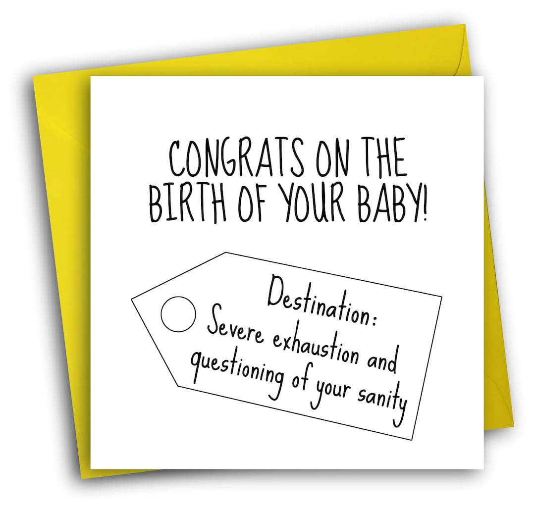 Funny New Baby Card/ Funny Cards - Etsy