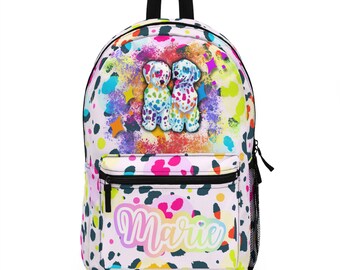Lisa Frank 80s 90s Leopard Dalmatian Rainbow Backpack Back - Etsy