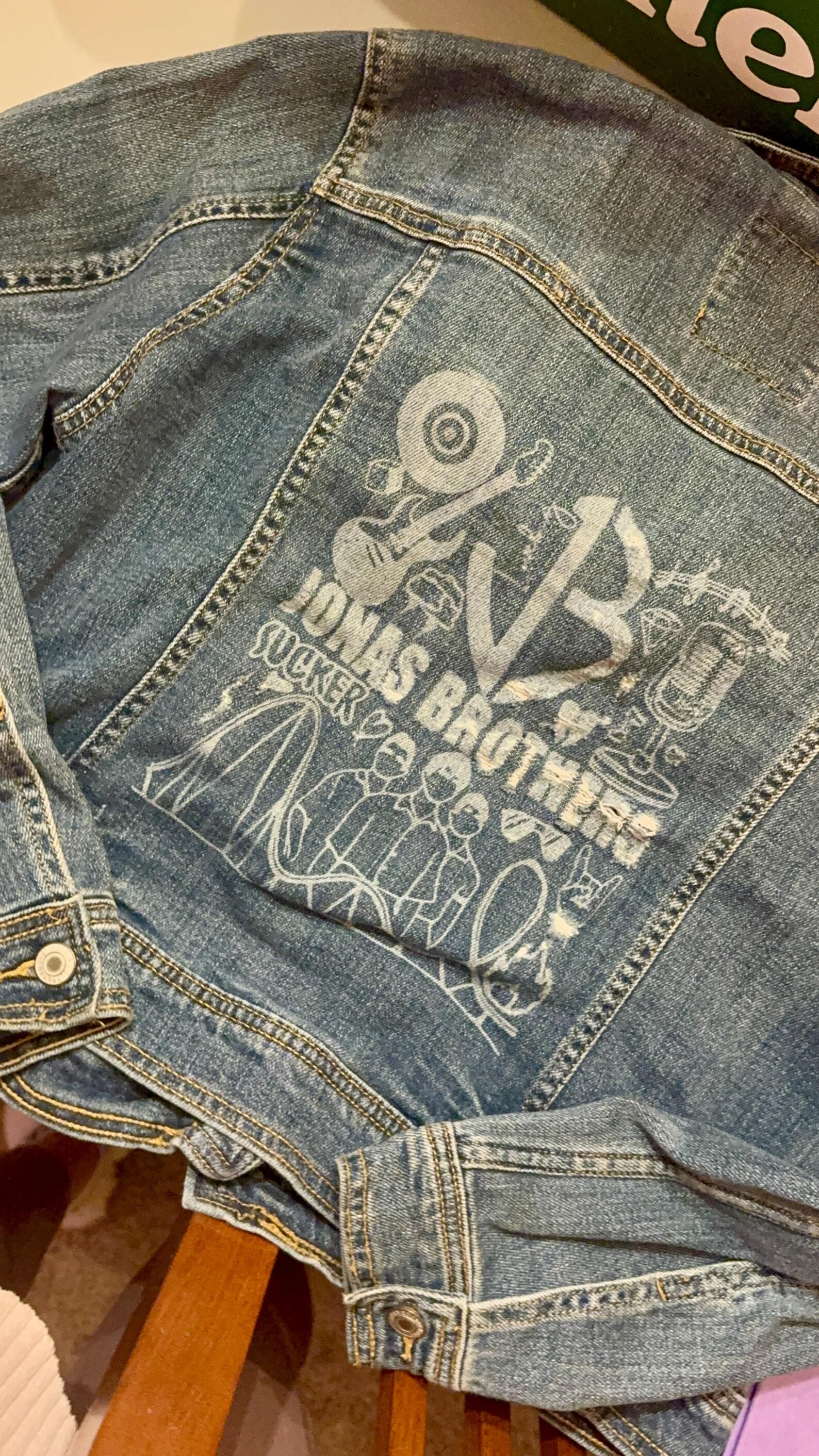Engraved Custom Laser Engraved Denim Jacket Jean Jacket Custom Made ...