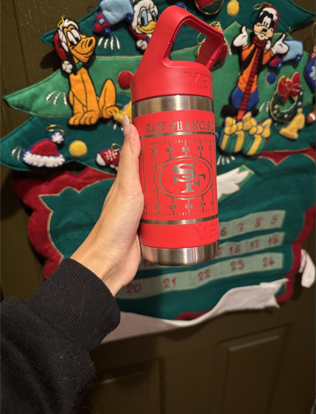 Kids Yeti NFL Water Bottle 49ers Football Laser Engraved Personalized ...