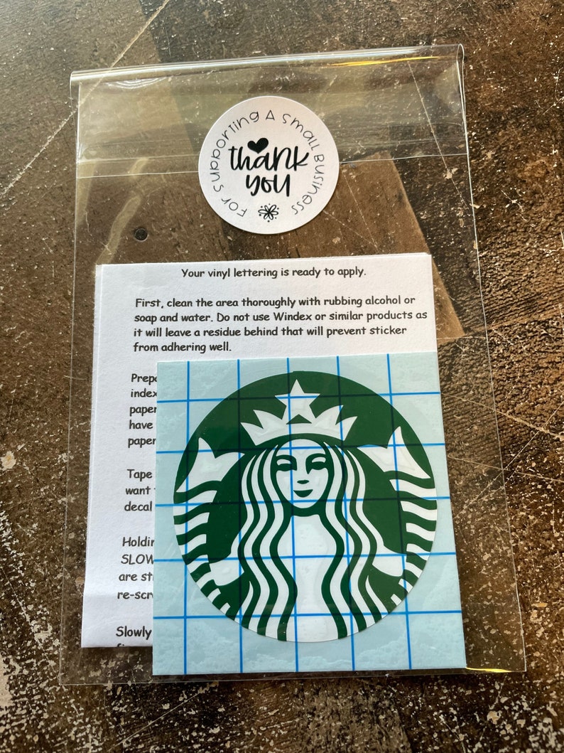 Starbucks Siren Decals. 24oz Tumbler Size. Vinyl Decal, Vinyl Sticker ...