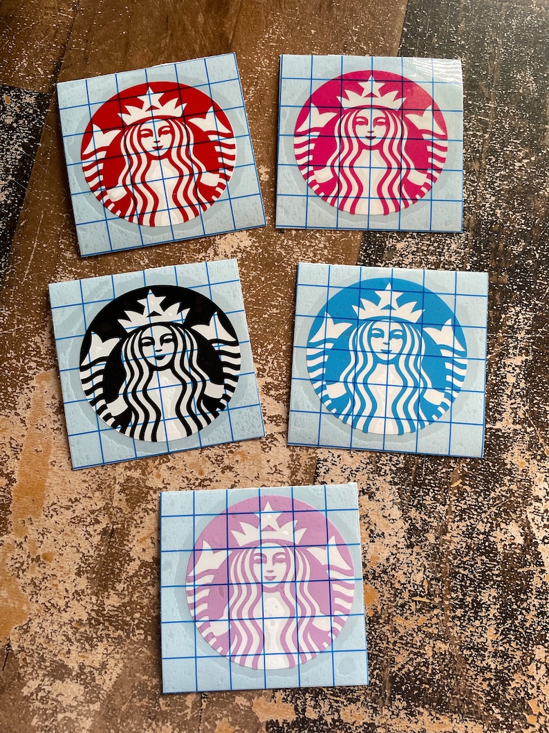 Starbucks Siren Decals. 24oz Tumbler Size. Vinyl Decal, Vinyl Sticker ...