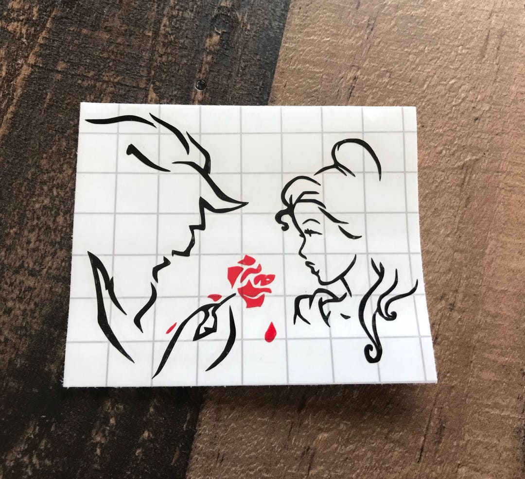 Beauty and the Beast. Vinyl Decal. Vinyl Sticker. Car Decal. - Etsy