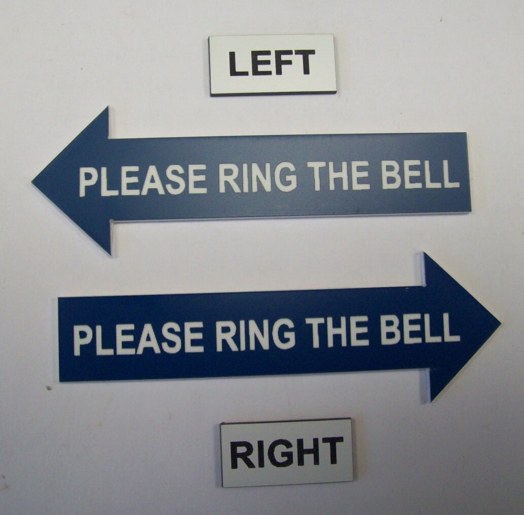 Please Ring the Bell Arrow Shapes Door Sign - Etsy