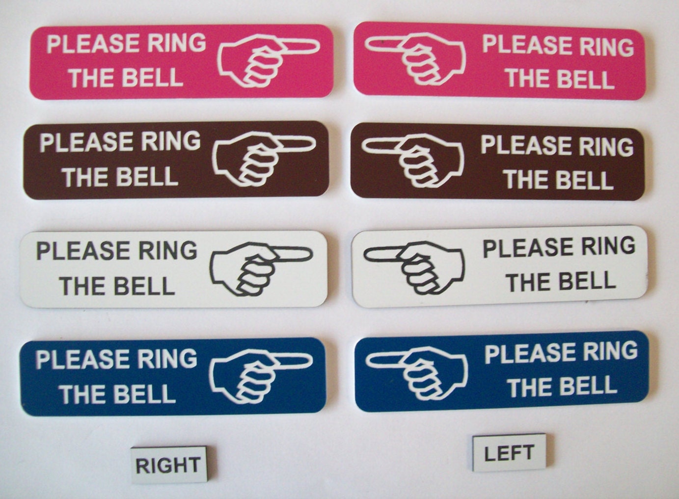 Please Ring the Bell Finger Pointing Left/right Door Sign - Etsy UK