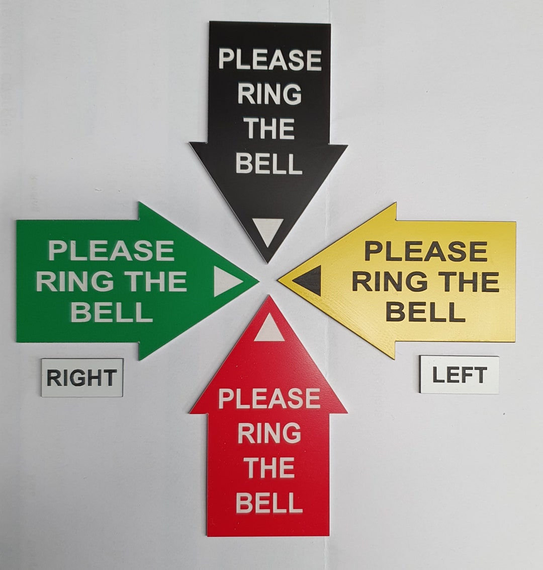 Arrow Shaped Please Ring the Bell Sign 75x50mm 3''x2'' - Etsy