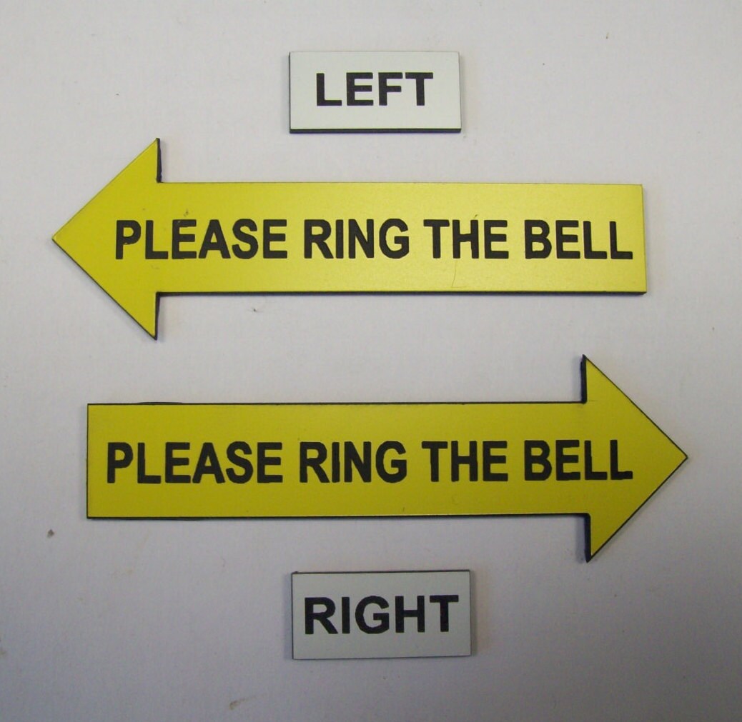 Please Ring the Bell Arrow Shapes Door Sign - Etsy