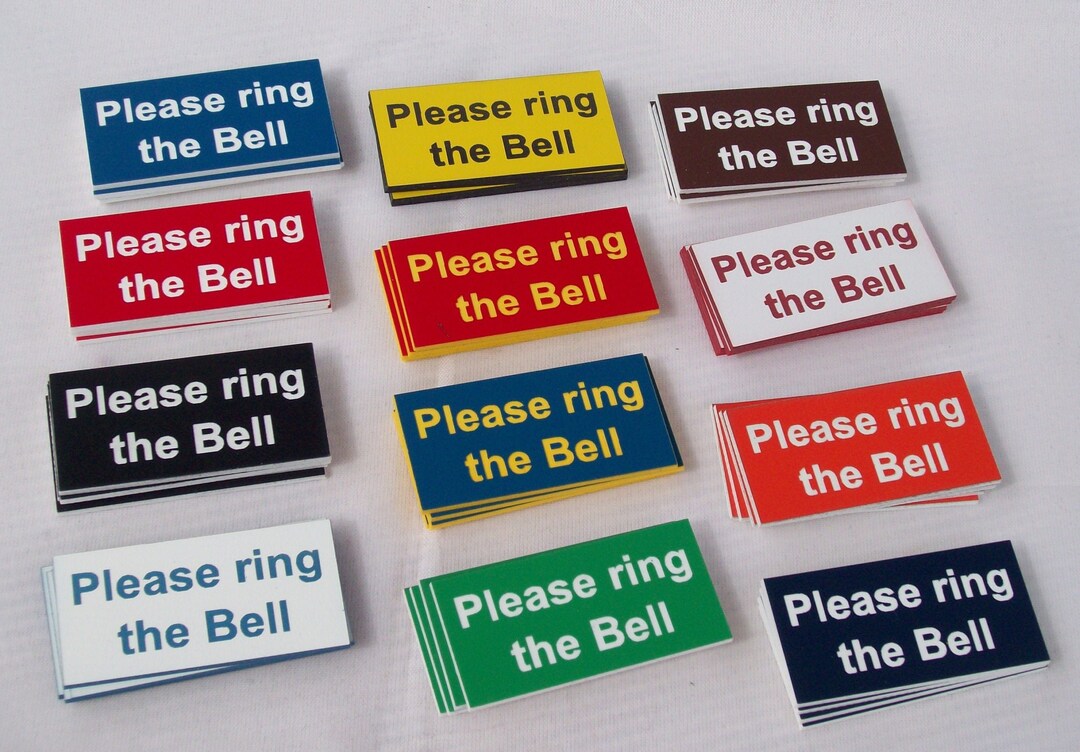 2 X 1 Please Ring the Bell Door Sign 21 Colours - Etsy