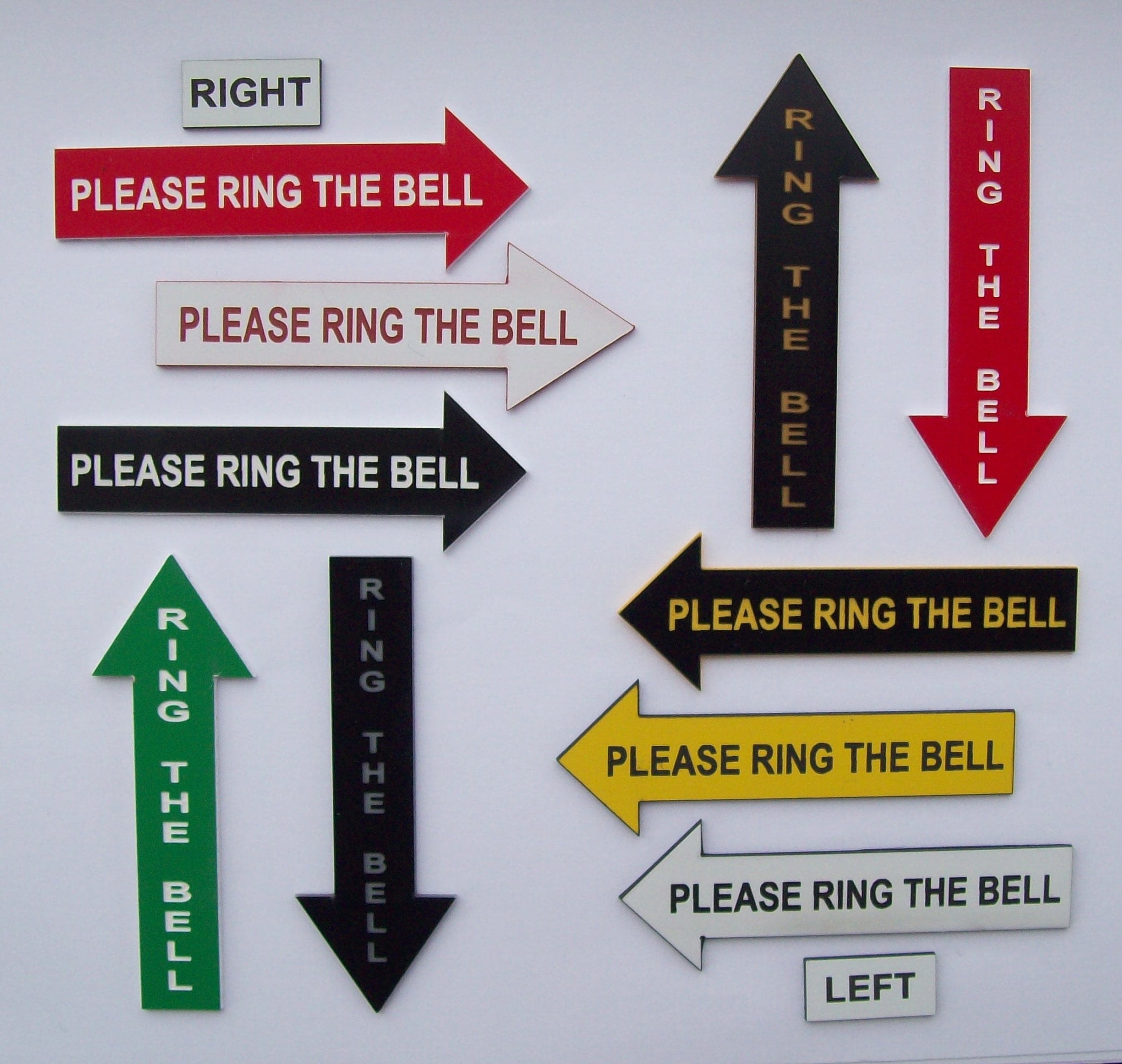 Please Ring the Bell Arrow Shapes Door Sign - Etsy
