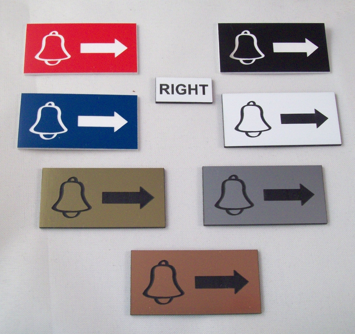 2'' X 1'' Doorbell Sign Bell Image With Arrow - Etsy UK