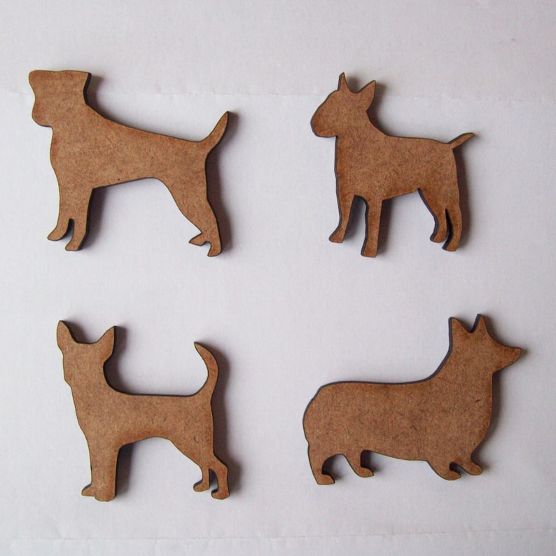 Laser Cut 3mm Thick MDF Pet Dog Shapes, Craft Making, Woodcraft - Etsy