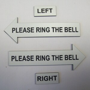 Please Ring the Bell Arrow Shapes Door Sign - Etsy
