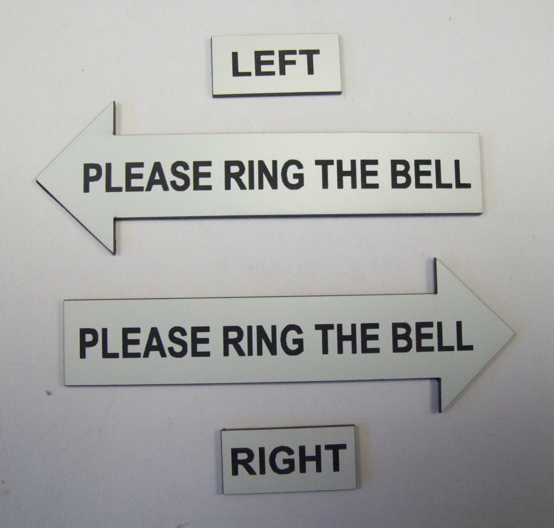 Please Ring the Bell Arrow Shapes Door Sign - Etsy