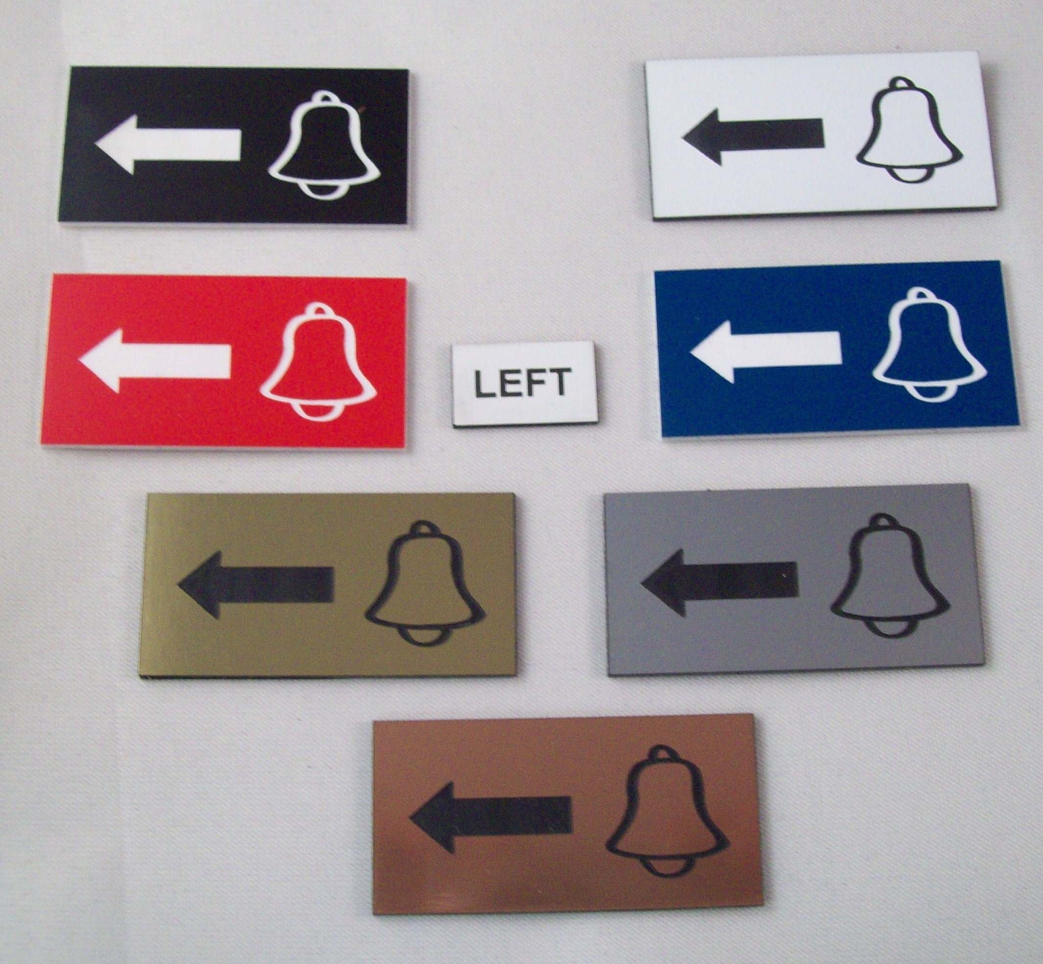 2'' X 1'' Doorbell Sign Bell Image With Arrow - Etsy UK