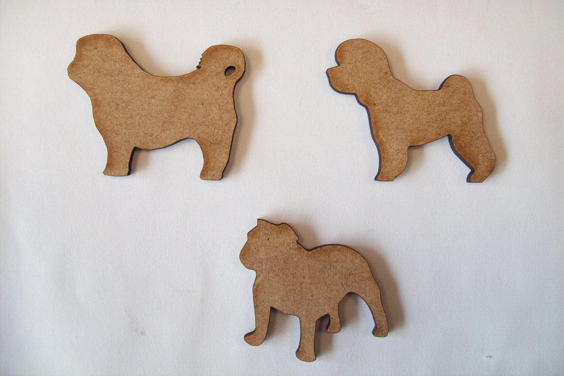 Laser cut 3mm thick MDF Pet Dog shapes craft making | Etsy