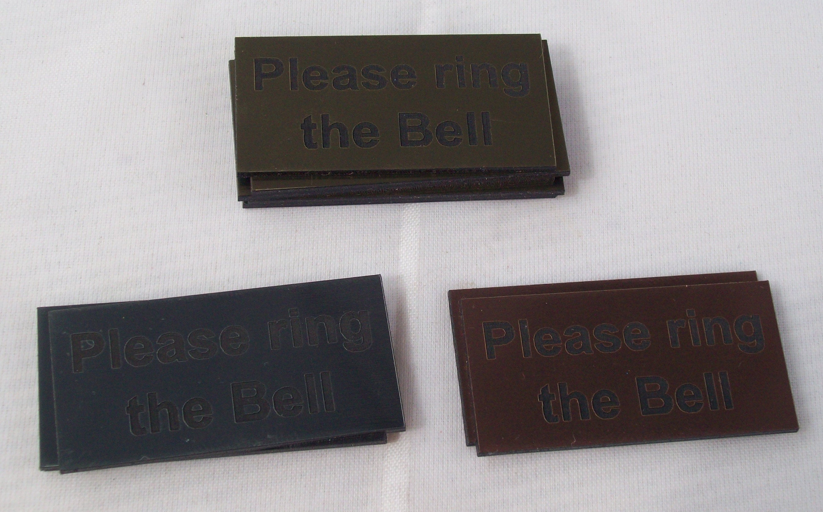 2 x 1 Please Ring the Bell door sign 21 colours | Etsy