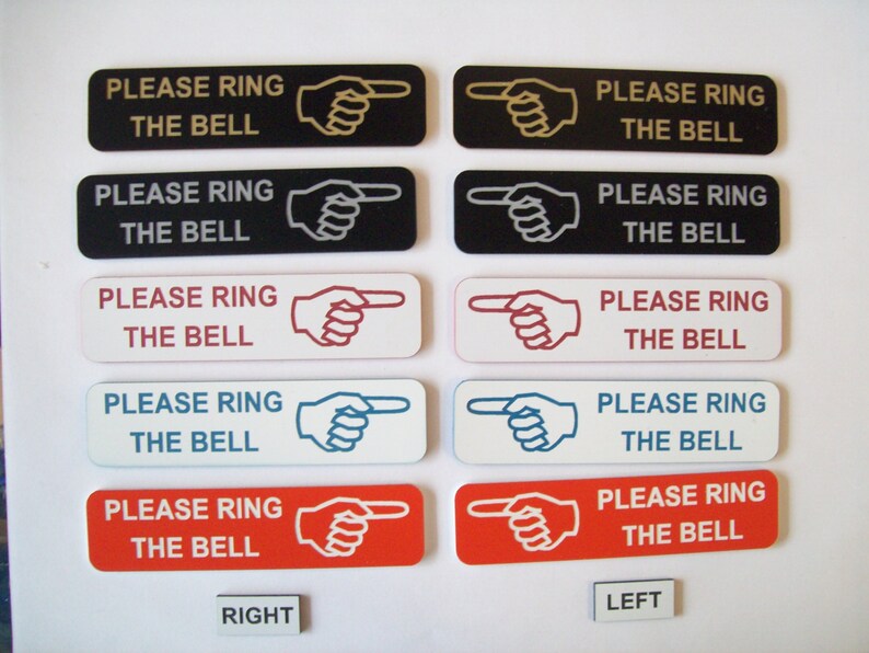 Please Ring the Bell Finger Pointing Left/right Door Sign - Etsy