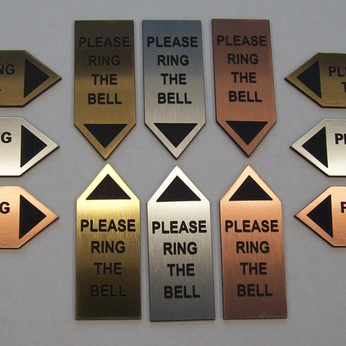 Arrow Shaped Laser Engraved 'please Ring the Bell' | Etsy