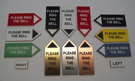 Arrow Shaped Door 'please Ring the Bell' Sign - Etsy