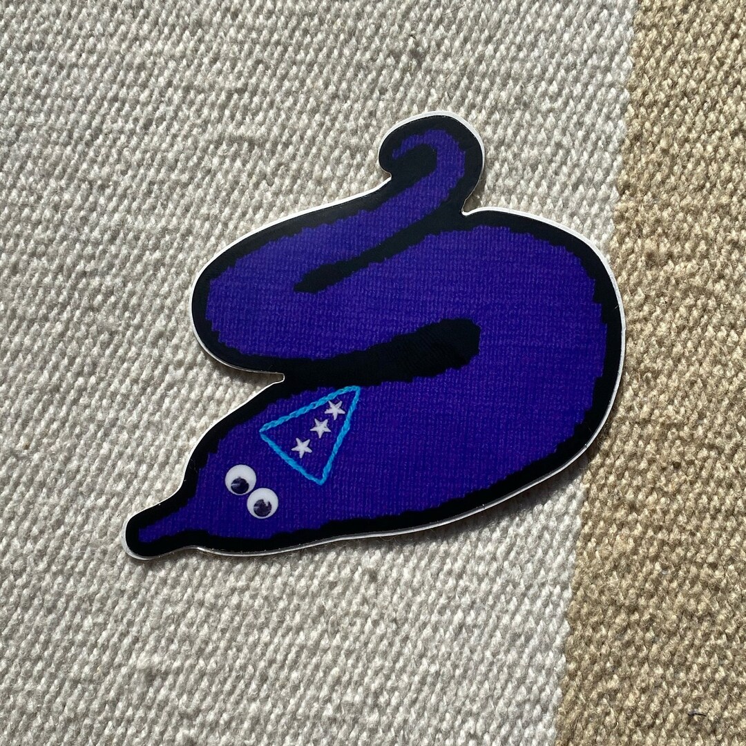 Wizard Worm Sticker - Etsy