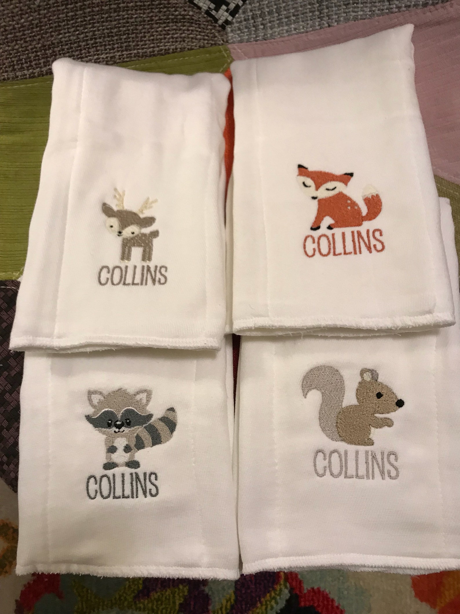 Personalized Embroidered Burp Cloth Monogrammed - Etsy