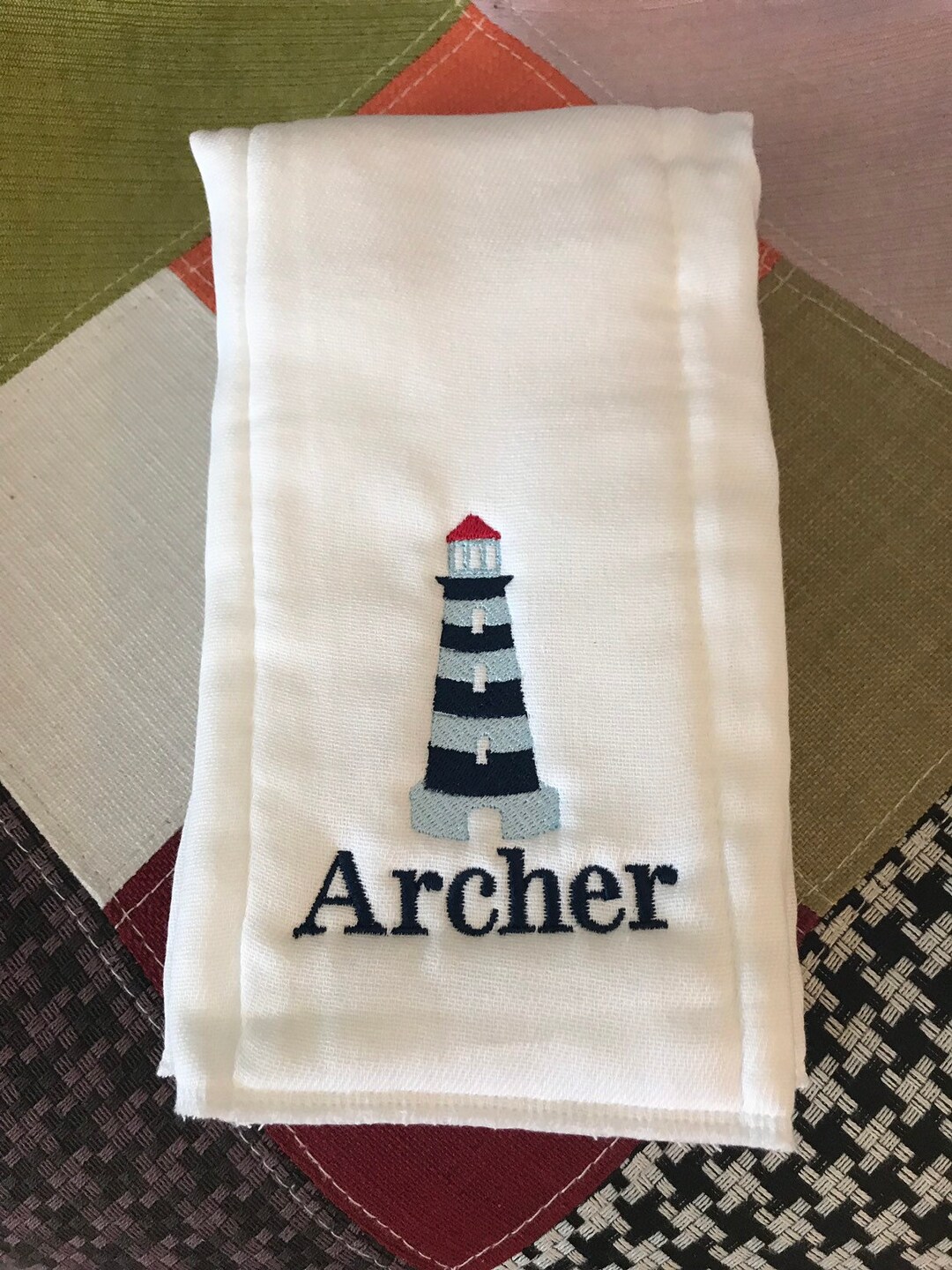 Personalized Embroidered Burp Cloth Monogrammed - Etsy