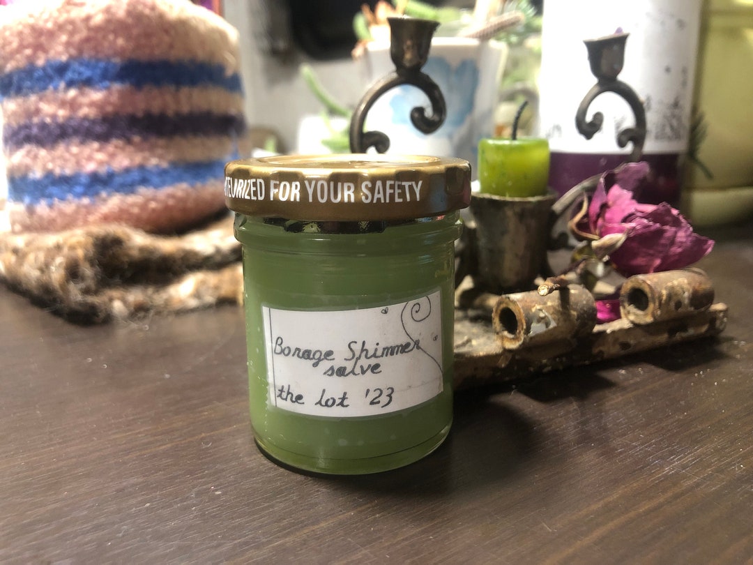 Borage Shimmer Salve-cream Homemade With Rose Petals Herbal - Etsy